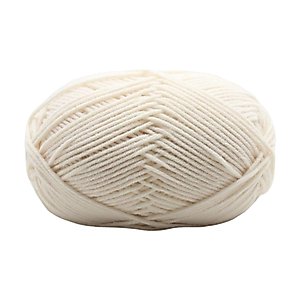 Wool Yarn for Knitting, Knitting Wool Yarn Professional Ultra Soft Needlework DIY 4Ply Milk Cotton Crochet Knitted Yarn for Home (Beige)