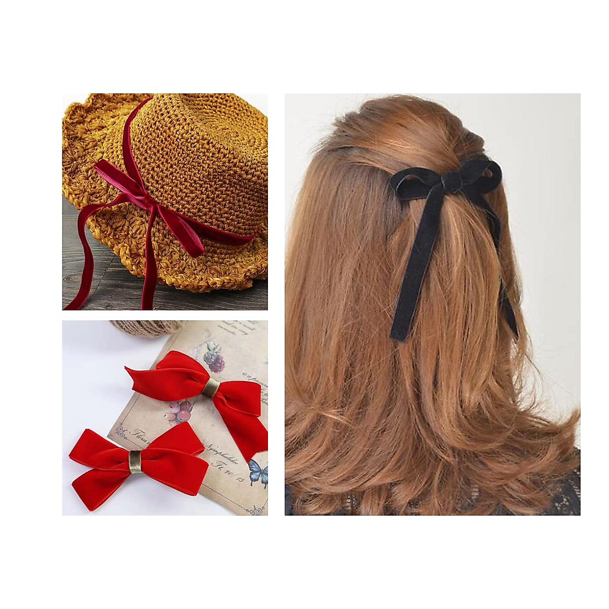 IHKFILAN Velvet Ribbon 3/8 Inch X 25 Yards Spool for Gift Wrapping,Decoration,Soft Ribbon Wired Ribbon (Vivid Blue)