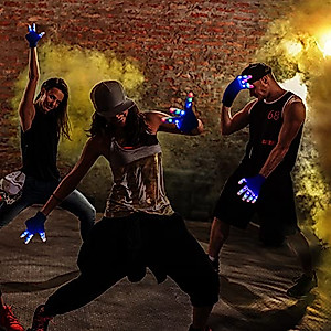 ONEREED 4 Pairs LED Gloves Girls Boys Toys Age 8-12 Years Old Light Up Gloves for Kids Teens and Adults Halloween Christmas Valentines Easter Birthday Parties Gifts for Kids Friends Parents Couples