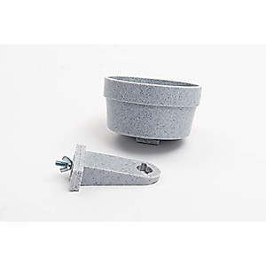 Lixit Quick Lock Removable Dog Kennel Bowls for Wire and Soft Sided Crates (20oz Wire Crate, Granite)