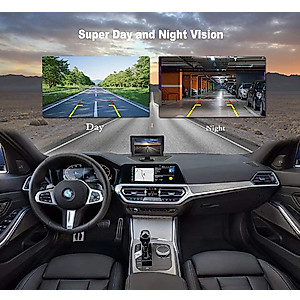 Backup Camera, JPP Embedded Front/Rear View Camera Waterproof Reverse Camera, IR Night Vision Reverse Camera Parking Guide Line & Screen Mirror Image on/Off for Truck, Car, Travel Trailer.