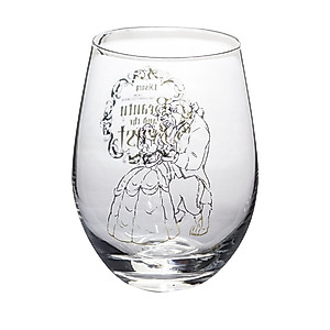Disney Classics Collectible Stemless Tumbler Glass Sets - 16 Ounces - Set of 2 (Beauty & The Beast)