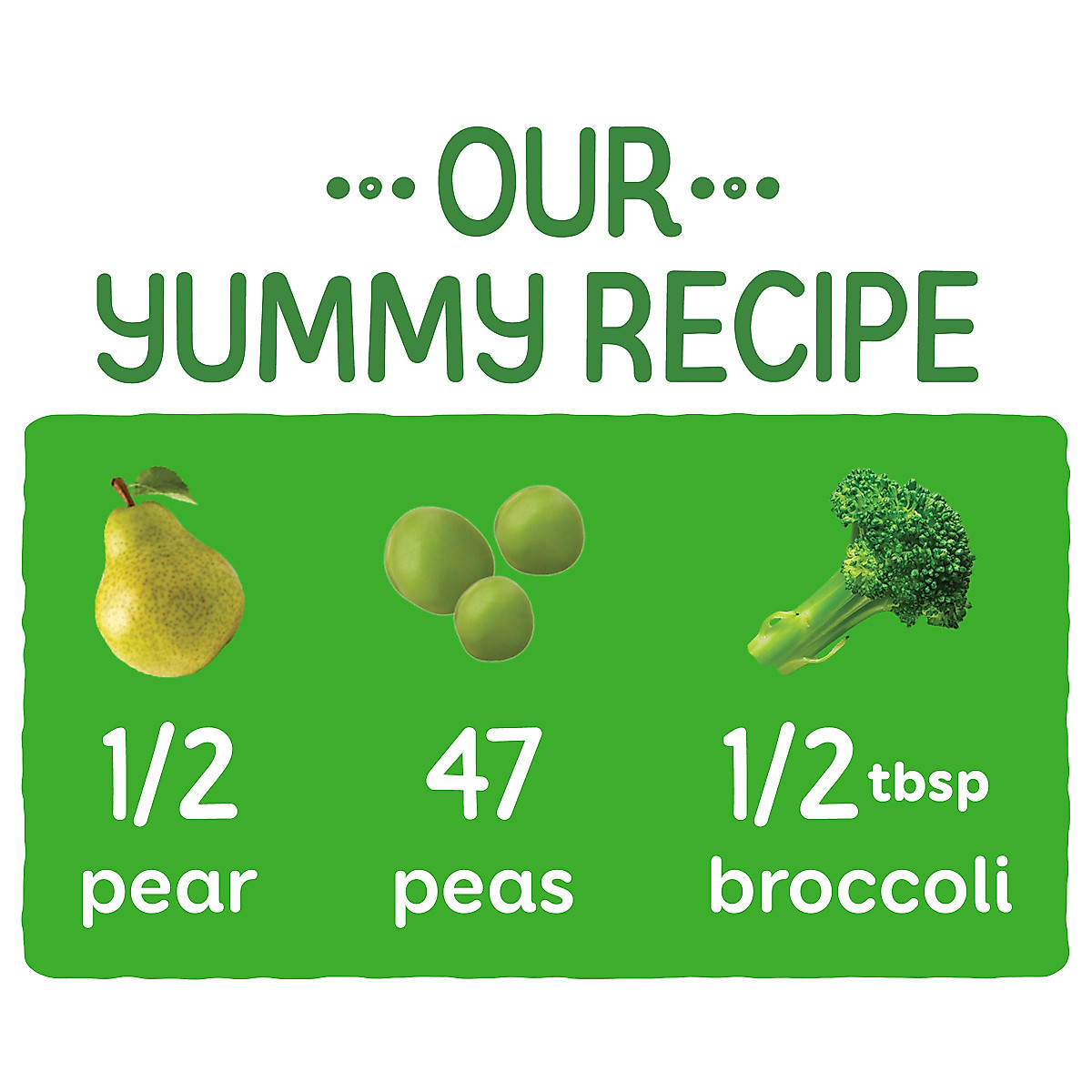 Happy Baby Organic Stage 2 Baby Food, Simple Combos, Broccoli, Pears & Peas, 4 Ounce (Pack of 16), 64 Ounce