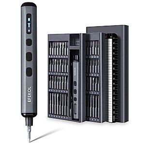 Mini Electric Screwdriver, 70 in 1 Precision Screwdriver Kit with 64 S2 Magnetic Bits, 5 Torque Levels, LED Screen Display, Rechargeable Power Screwdriver, Precision Work Set for Laptop Phone Watch