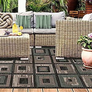 SUPERIOR 4x6RUG Colburn Geometric Indoor/Outdoor Rug, 4' x 6'
