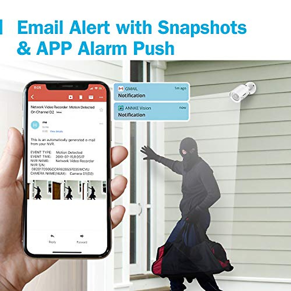 ANNKE 4 Packed 2.0MP 1080P 1920TVL Wired Security Camera Kits, HD TVI Add-on Outdoor CCTV Cameras, IR Night Vision, Weatherproof Housing, Home Surveillance Security Bullet Cam