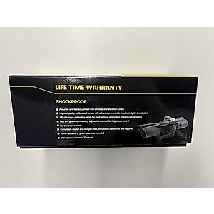 MidTen 2.5-10x40 Red Green Illuminated Mil-dot Scope with Red/Green Laser Combo - Green Lens Color & Mounts