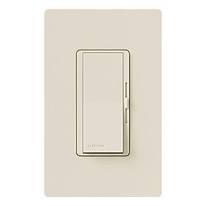 Lutron Diva Quiet 3-Speed Fan Control, 1.5 Amp Single Pole/3-Way with Wallplate, DVWFSQ-FH-LA, Light Almond