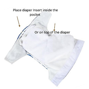 3-Pack Kawaii Adult/Women/Teen Reusable Cloth Diaper Insert, Incontinence, Pregnancy, Childbirth, Super Absorbent 4-Layer Microfiber Insert Oversize 48.5 x 19 cm