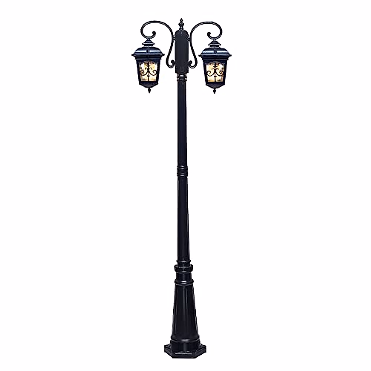 MCABUJT High Pole Garden Waterproof Outdoor Street Light，European E27 Courtyard Light ，2 -Heads Retro Outdoor Home， Villa Garden Community High Post Lamp Garden Lights