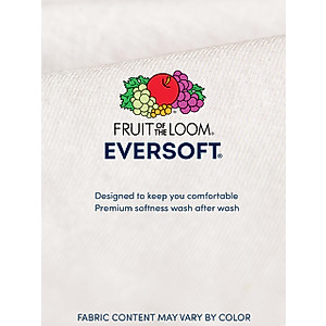 Fruit of the Loom Men's Stay Tucked Crew T-Shirt - Large - White (Pack of 6)