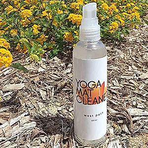 All Natural Yoga Mat Cleaner | Yoga Mat Spray – Biodegradable, Made in the USA - Eco Friendly Exercise Mat Wash & Deodorizer for Pilates, Yoga, Cross Fit