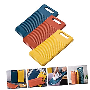 FONDOTIN 3pcs mini washboard Household Washing Board wash board small washboard for hand washing clothes small washing boards washing washboard plastic color contrast child coat board pp