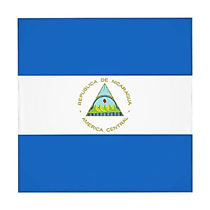 LIICHEES Flag of Nicaragua Tablecloth Kitchen Dining Room 54"x54" Square Washable Table Cover Outdoor Garden Picnic Tablecloths