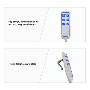 Lifting Bed Controller, Hospital Bed Remote Control 6 Button Remote Hand Control Controller with 8 Pin Plug Replacement Lift Chair or Power Recliner Hand Control Compatible with Pen faders and contro