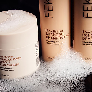 Fekkai Shea Butter Shampoo - 1 Liter - Improves Moisture, Softness & Shine - Reduces Frizz by 61% Up to 12H - Free of Sulfates, Parabens, Phthalates - Vegan, Cruelty-Free