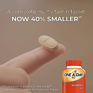 ONE A DAY Womens Complete Daily Multivitamin with Vitamin A, B , C, D, and E, Calcium and Magnesium, Immune Health Support, 200 Count