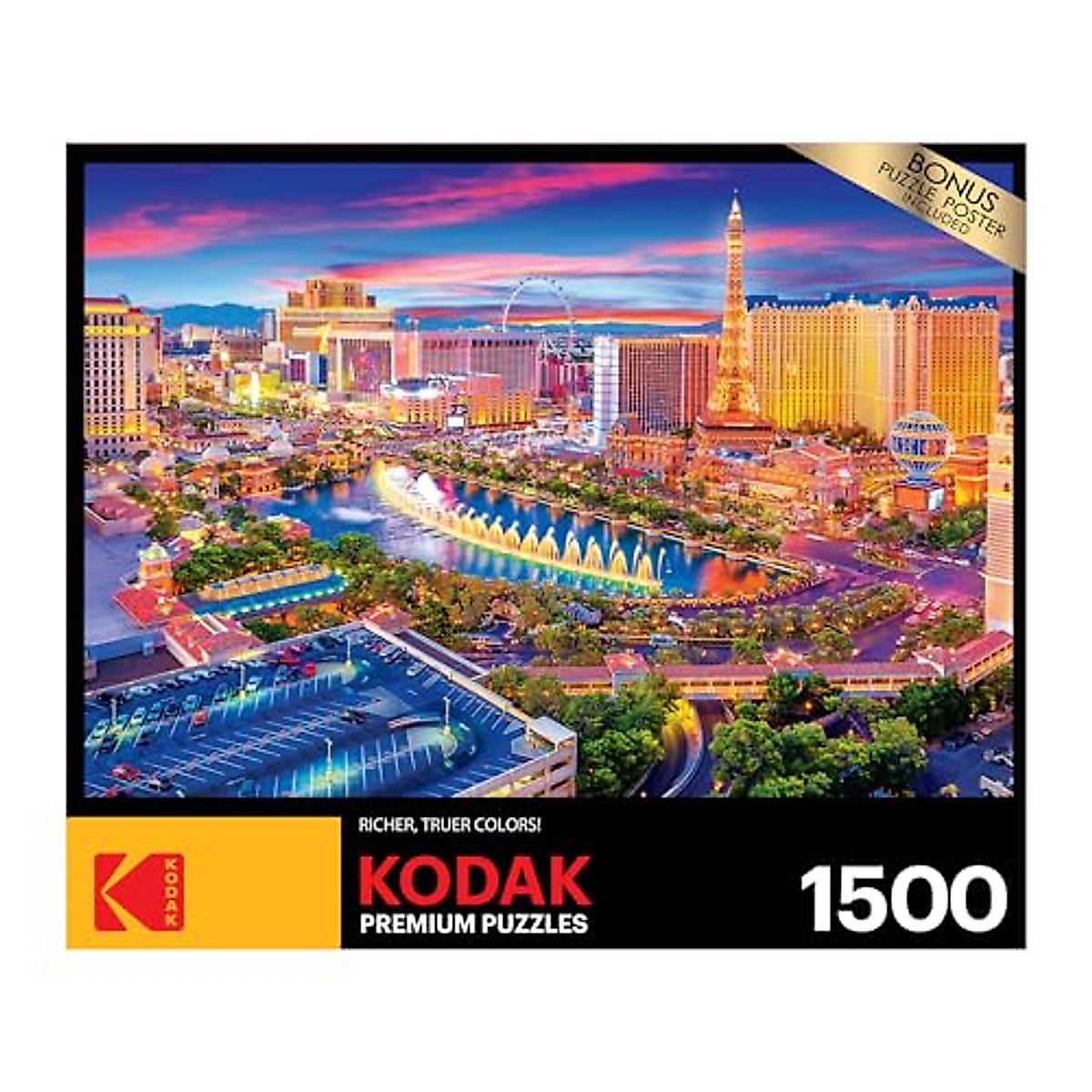 RoseArt - Kodak - Las Vegas Strip - 1500 Piece Jigsaw Puzzle for Adults