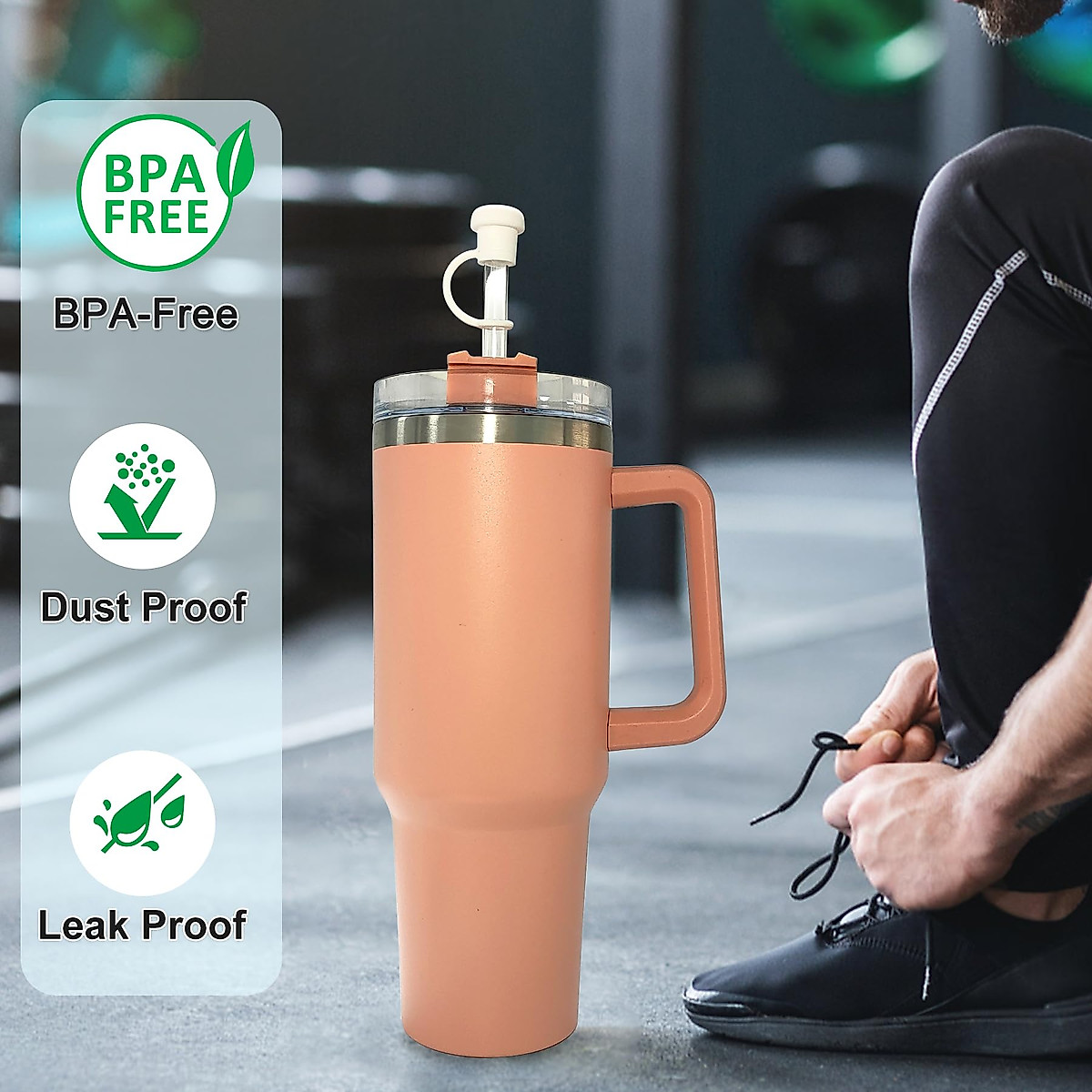 Aucern 6 Pcs Silicone Straw Covers Caps Compatible for Stanley Cup 30 40 oz, 0.4in/10mm Diameter Cowboy Hat Dust-Proof Straw Cap for Water Bottle, Cute Cloud and Mushroom Accessories for Stanley Cups