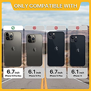 MAGEASY Protective iPhone 14 Pro Max Case with Strap 6.7" - 16ft Drop Tested Protective iPhone 14 Pro Max Case with Crossbody Lanyard - Odyssey+ (6.7", 3 Lens) (Metal Frame, Mystery Black)