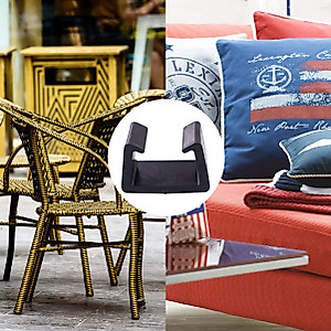 POPETPOP Outside Furnishings 4Pcs Outdoor Furniture Clips- Sectional Sofa Furniture Chair Clip, Wicker Chair Fasteners Home Accessory for Home Shop Office (Black) Outdoor Sofa