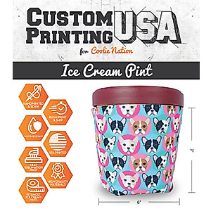 1 Pc Life is Short, Eat More Ice Cream - Pint Coolie. Best Friends Ice Cream Pint Hugger. Pre-Printed Packs (1)