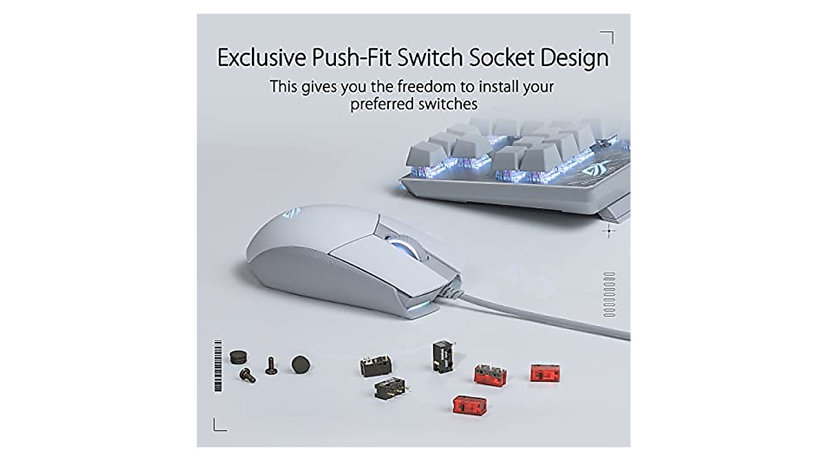ASUS ROG Strix Impact II Moonlight White Gaming Mouse - Precision ...