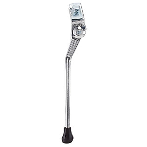 Schwinn Center Mounted Bike Kickstand, With End Cap Cover, Includes Top Plate and Bolt, Lightweight Aluminum, Fits Most Adult Bikes, Silver