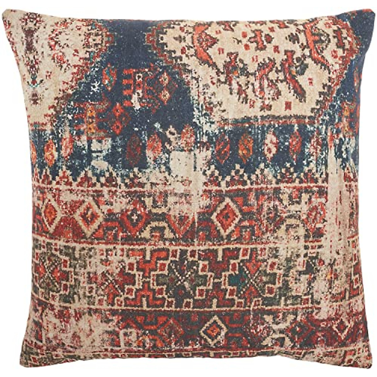 Nicole Curtis Pillow Persian Print Red 24" X 24" Throw Pillow
