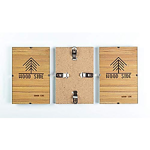 WOOD SIDE ORBIS Glass Clip Picture Frames 4x6 - Pack of 3, Clear Craft Photo Frames