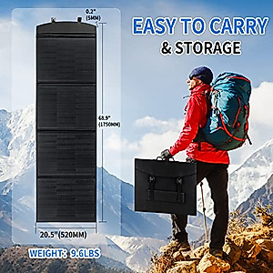 Intenergy Portable Solar Panel 120W Power- with Foldable Kickstand,Monocrystalline Solar Charger for Camping/RV/Hiking - 1xUSB,1xQC 3.0 Fast Charging USB,1xDC,1xPD60W Type-C