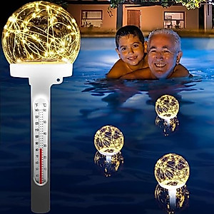 YUELER Multifunctional Solar Pool Swimming Pool Colorful LED Light Display, Waterproof, Energy Saving