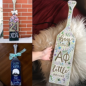 VENESUN 18inch Greek Sorority Paddle, Solid Wooden Fraternity Paddle, Unfinished Pine Wood Paddle, Frat Paddle