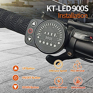 HUDAMZKY Electric Bike Bicycle LED Display KT LED-900S 36V 48V E Bike Display Matches Controller for Ebike Accessories Parts