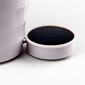 Solar Flower Pot LED Light Lily Flower Table Lamp Decorative Plant Garden Light Lawn Lamp for Room Outdoor Decoration (Pink)