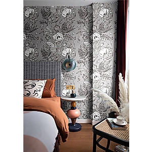 Blooming Wall Elegant Modern Lotus Lily Leaf Peel and Stick Wallpaper Self-Adhesive Prepasted Wallpaper Wall Mural Wall Décor