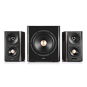 Edifier S360DB Bookshelf Speaker with Wireless Subwoofer, 2.1 Speaker System, Bluetooth v4.1 AptX Wireless Sound, for Computer Rooms, Living Rooms, and Dens