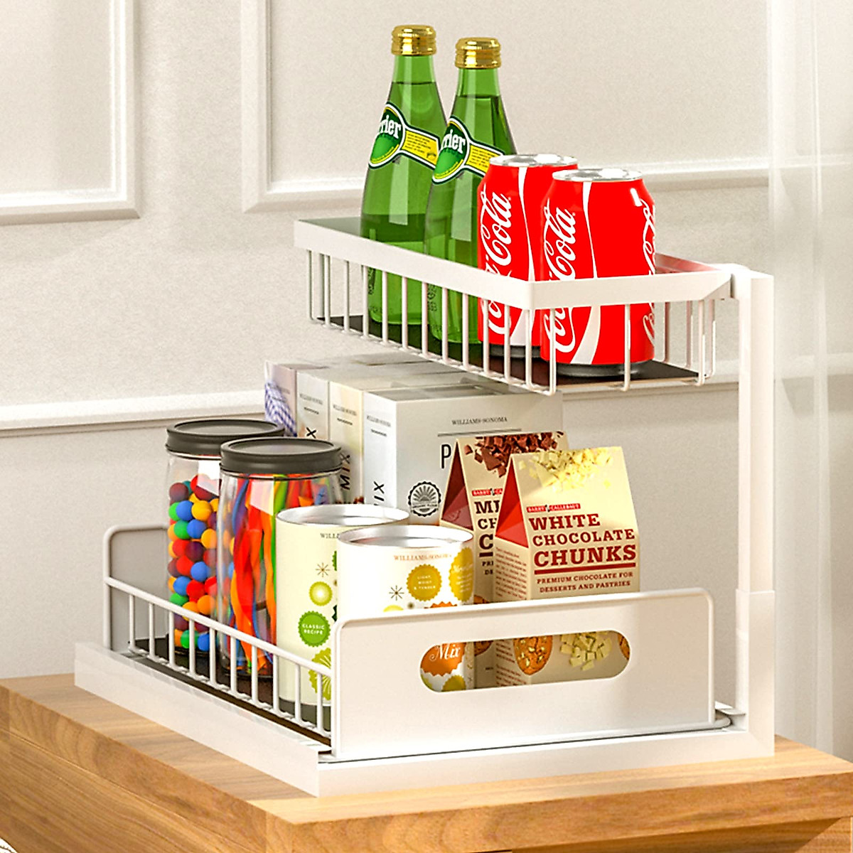 furihshe Under Sink Organizers and Storage, Pull Out Cabinet Organizer 2-Tier Slide Out Sliding Shelf Under Cabinet Storage Multi-Use for Under Kitchen Bathroom Under Sink Organizer