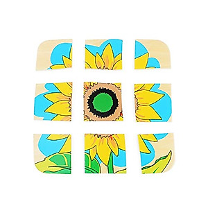 Montessori Children Wood Plant Education Toy Baby Toddler Life Cycle of Sunflower Puzzles Jingsaw Preschool Brinquedos Juguets