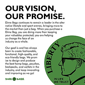 Dime Bags - Drawstring Tube, Padded Bag, 5 Compartments, w/Carabiner Loop, Convenient, Durable (Black, 10")