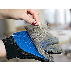 Pet Hair Grooming Gloves - Gentle Pet Hair Deshedding glove and Bath Tool