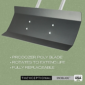 Easy Doze-It 36" SnoBlade with Snow-Slinger Grip | Snow Pusher for Snow Removal | Heavy Duty Snow Plow Shovel with Lift Grip | Snow Shovel for Walk Driveway | Made in USA by Vertex | Model EX973.36