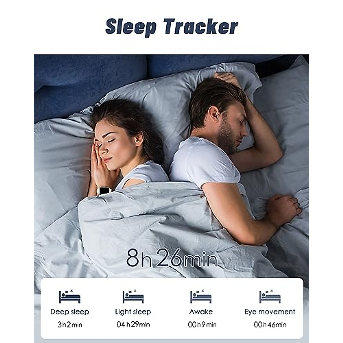 GRV Smart Watch for iOS and Android Phones (Answer/Make Calls), Watches for Men Women IP68 Waterproof Smartwatch Fitness Tracker Watch with Heart Rate/Sleep Monitor Steps Calories Counter (Aqua-Gold)