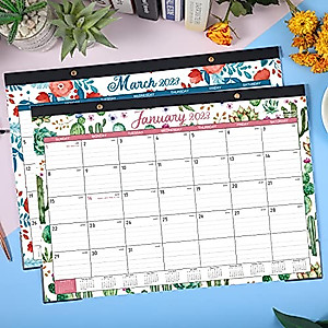 Desk Calendar 2023-2024 - Calendar 2023-2024 from January 2023 - June 2024,18 Months Monthly Desk Calendar, 17" x 12", Desk Pad, Large Ruled Blocks, To-do List & Notes, Best Desk Calendar for Organizing