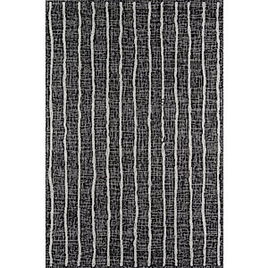 Novogratz by Momeni Villa Collection Sicily Indoor/Outdoor Area Rug, 3'3" x 5'0", Charcoal