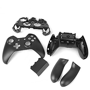 D DOLITY Replacement Shell Kit Front Rear Face Buttons Set for Controller Parts - Black