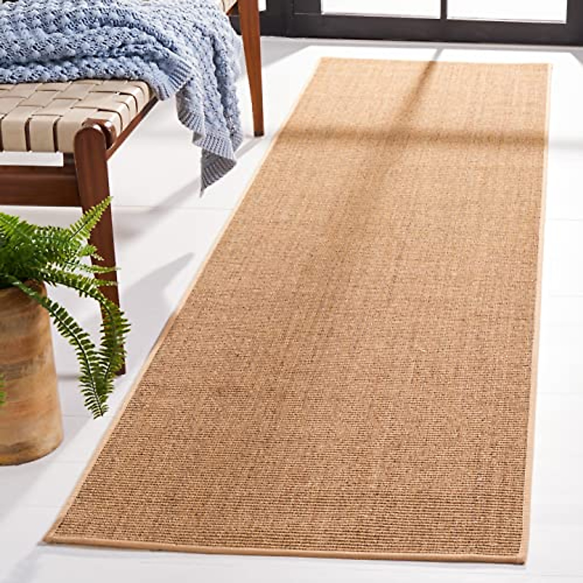 MARTHA STEWART x SAFAVIEH 2'3" x 12' Beige MSR9501B Farmhouse Sisal & Jute Runner Rug