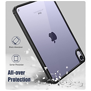 TiMOVO Case for iPad Mini 7 2024 (A17 Pro) / iPad Mini 6 2021, iPad Mini 7th/6th Generation Case 8.3 inch, Ultra Slim Clear Shock Absorbant Flexible TPU Edge Case, Support Apple Pencil Pro - Black