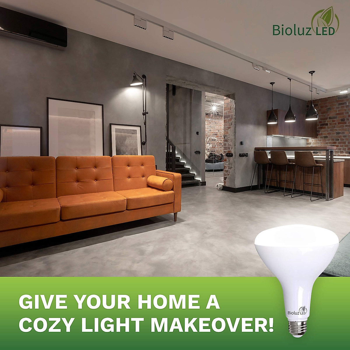 Bioluz LED 4 Pack Brightest BR40 LED Bulbs 90 CRI INSTANT ON Warm White 2700K 16W = 120W Replacement Bulb 1400 Lumen Indoor/Outdoor Smooth Dimmable Lamp UL Listed Title 20 Compliant