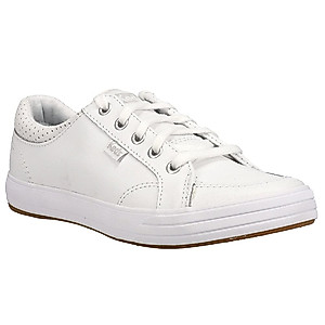 Keds womens Center 2 Sneaker, White Leather, 8.5 US